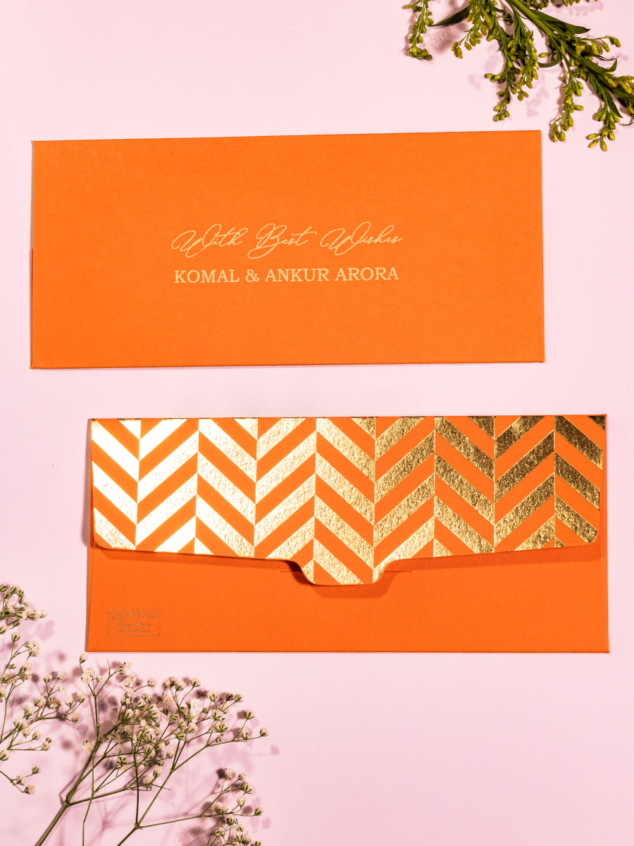 Chevron Theme Gold Foiled Money Envelopes – Paperholic Design Studio